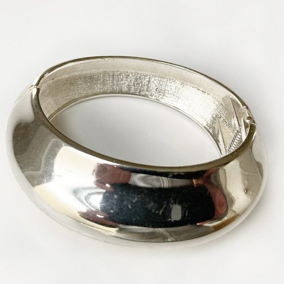 Express | Jewelry | Express Silver Cuff Bracelet Snap Closure | Poshmark